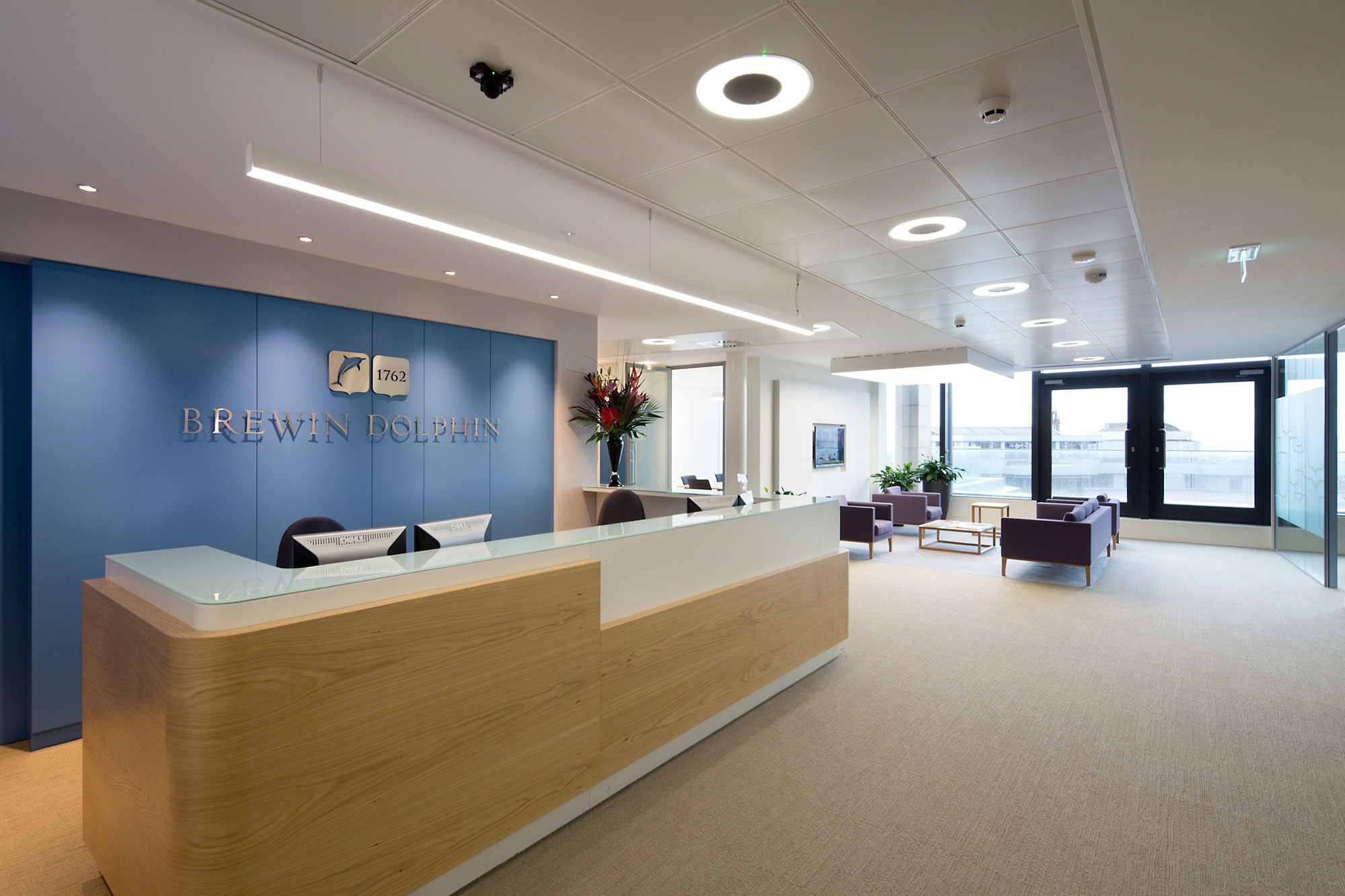 Reception Desks | Brewin Dolphin | Edinburgh | Harvey McLean